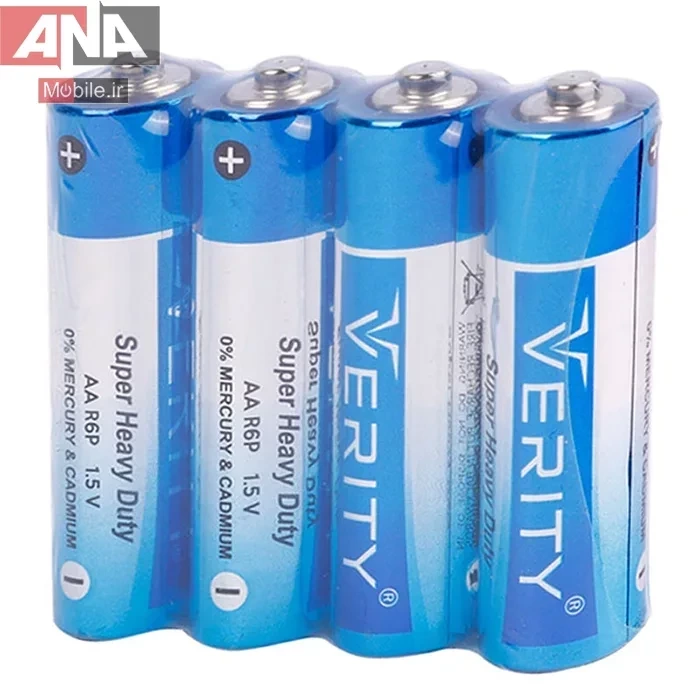 باتري قلمي چهارتايي شرينک مدل Verity Super Heavy Duty R6P 1.5V AA